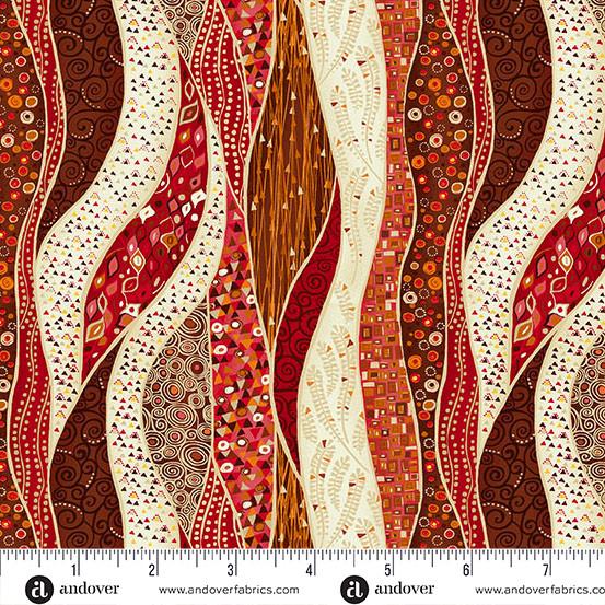 Andover Fabrics Golden by Makower UK Wave Red MU-156-R – Affinity For ...