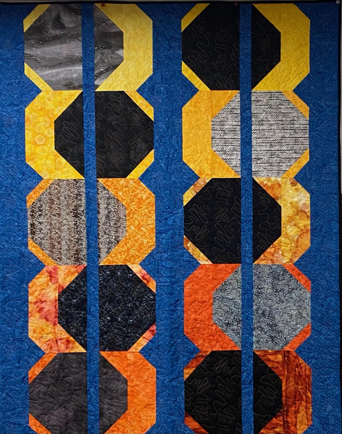 Eclipses Quilt Kit finished size 59" x 75" pattern from Villa Rosa Des ...
