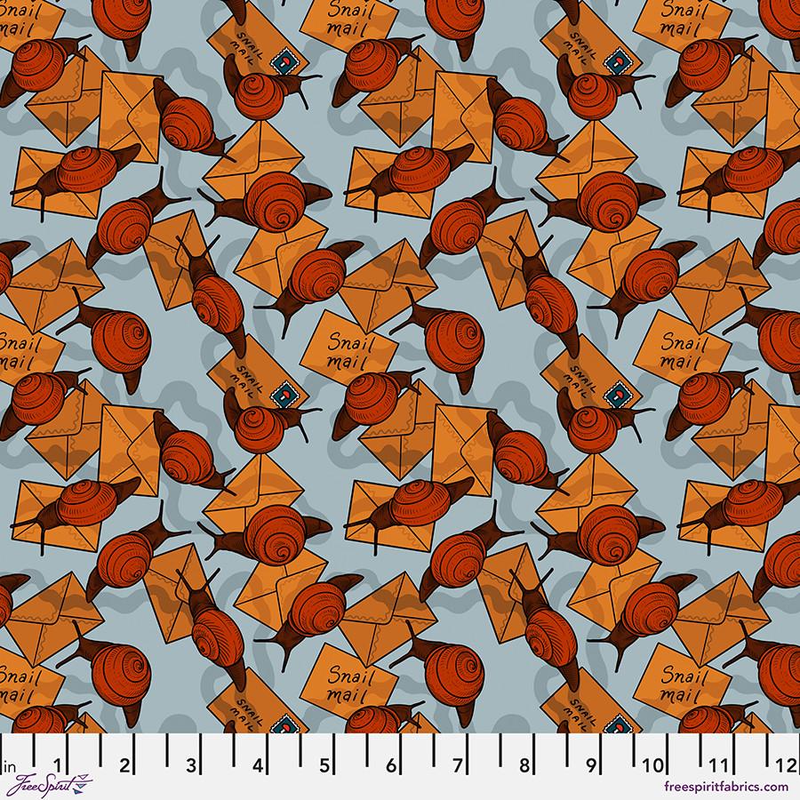 Free Spirit Fabrics Love Letters Snail Mail Blue PWRH135.BLUE ...