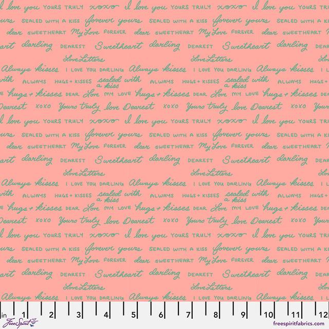 Free Spirit Fabrics Love Letters Sweet Nothings Pink PWRH138.PINK ...
