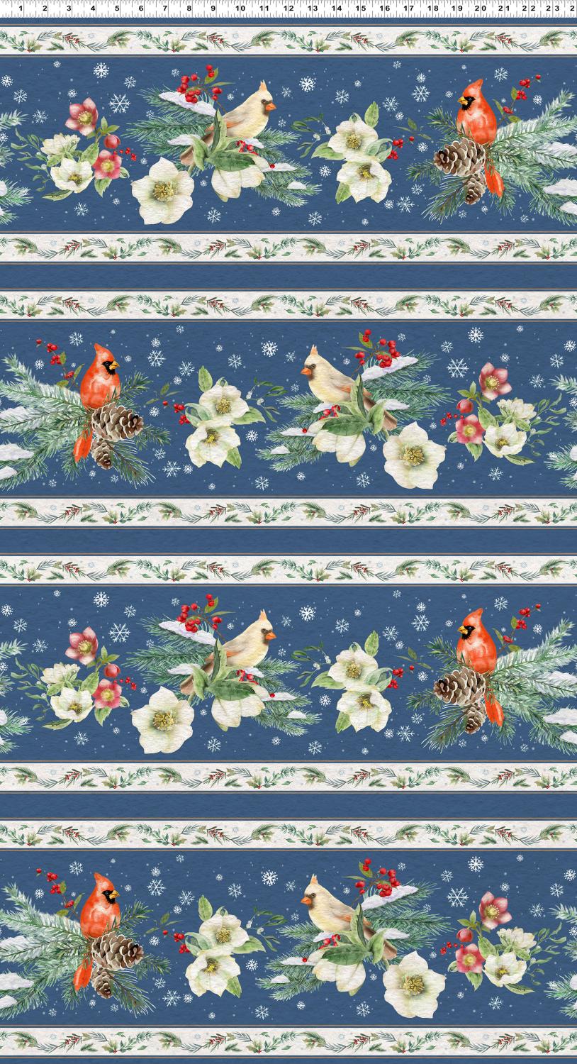 * Pre-Order* Quilt Minnesota Pictoral Stripe Light Navy Y4883-93 ...