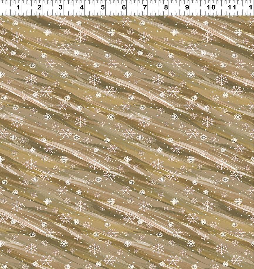 * Pre-Order* Quilt Minnesota Snowflake Stripe Light Brown Y4888-14 ...