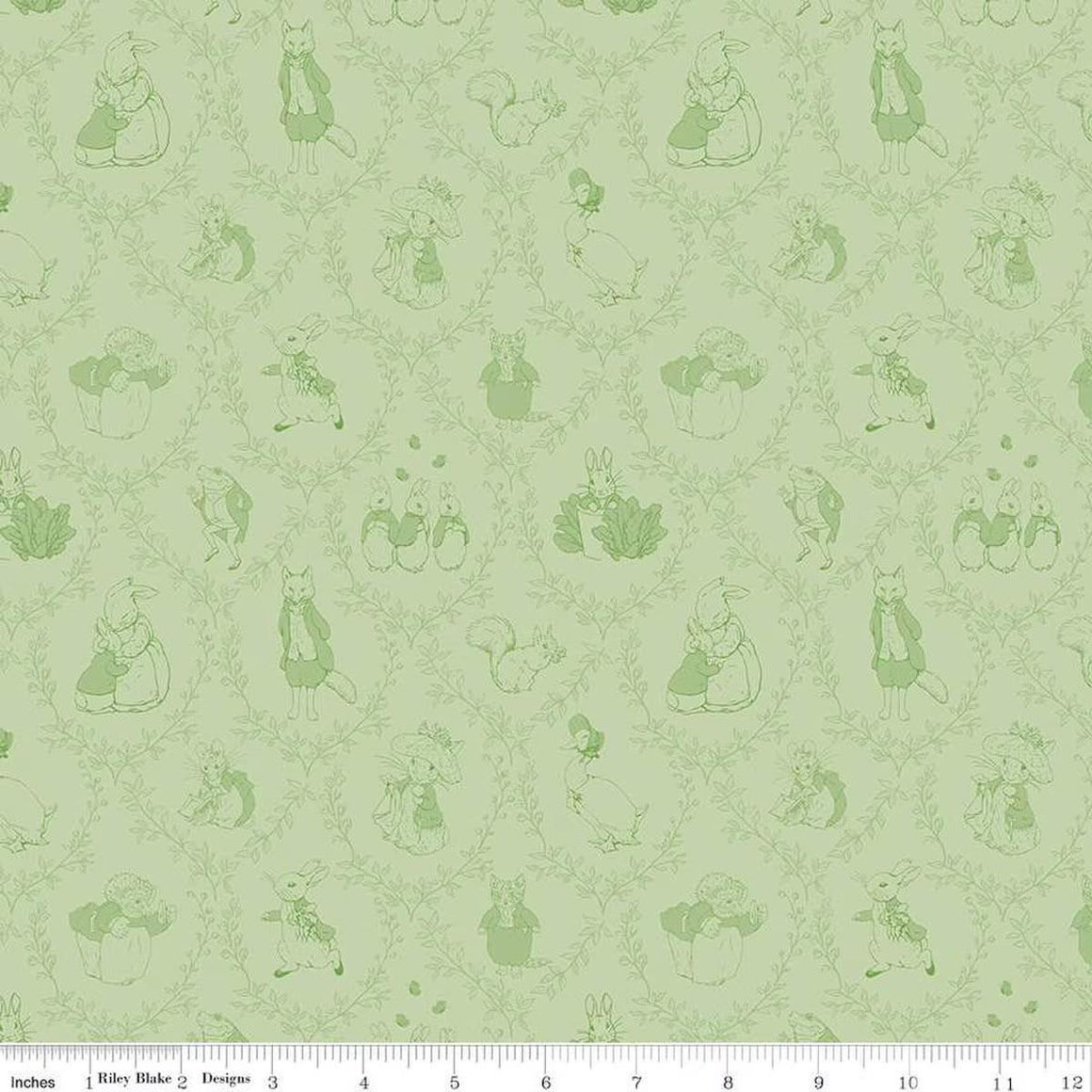 Riley Blake Designs Peter Rabbit & Friends Toile Fern C15863-FERN ...