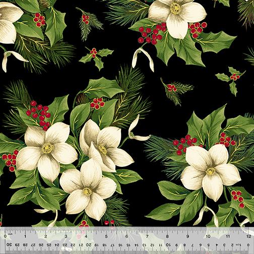 Windham Fabric 108" Wide Christmas Blooms Quilt Backing 53580W-1 ...
